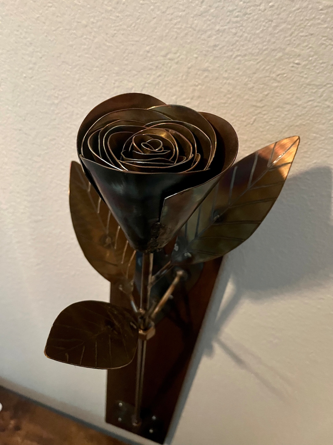 Metal Art Metal Rose Wall Mounted Stainless Steel Handmade - Etsy