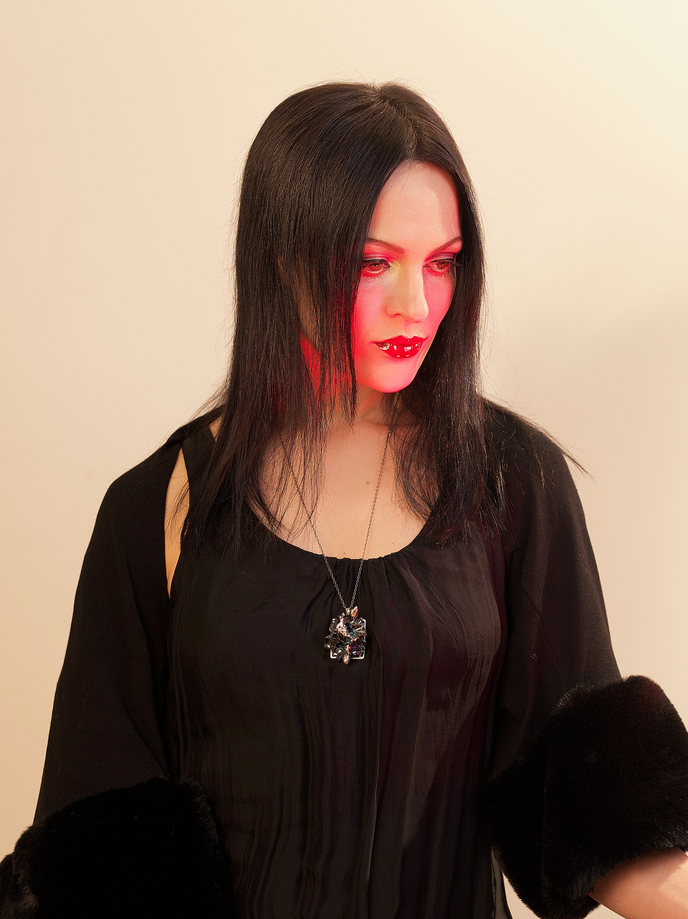 Ceramic Pendant sakura Flow Ocean Mist Stainless Steel in Silver - Etsy