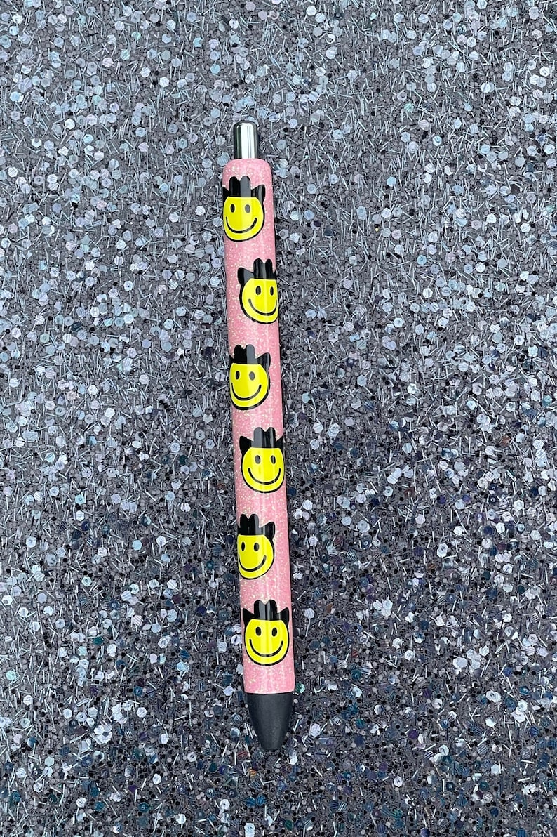 Smiley Face Pen - Paper Mate Inkjoy Gel Pen • REFILLABLE INK - Etsy