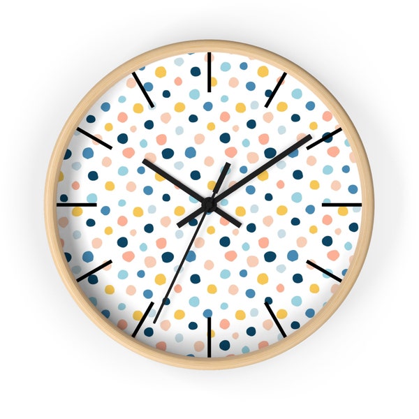 Polka Dot Clock - Etsy