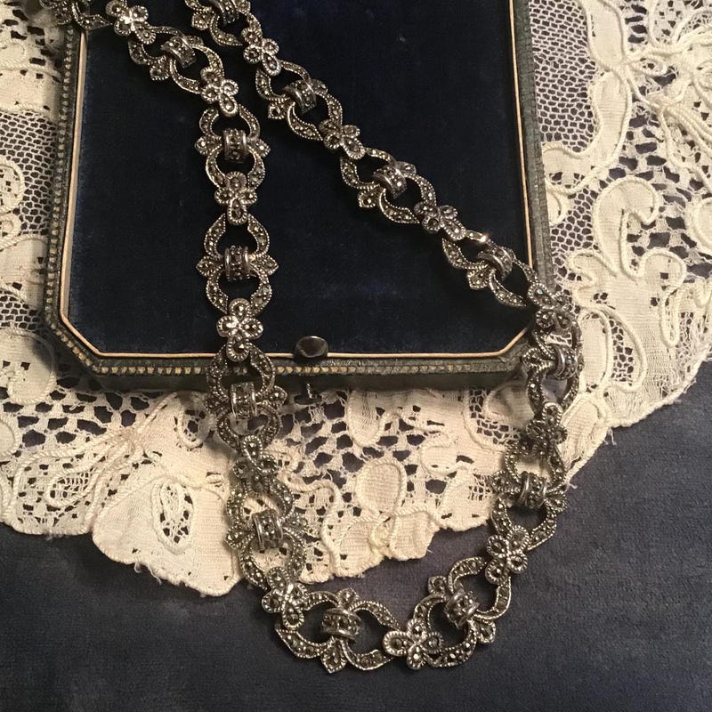 Marcasite Necklace - Etsy