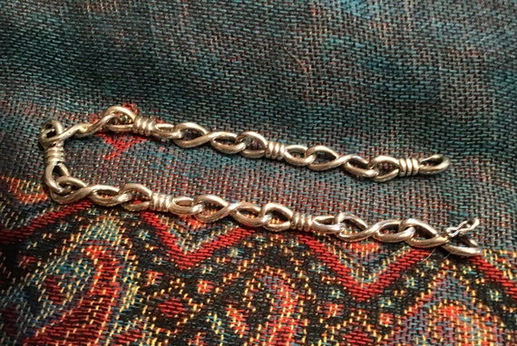 Awesome Unique Link Sterling Silver Chain Bracelet - Gem