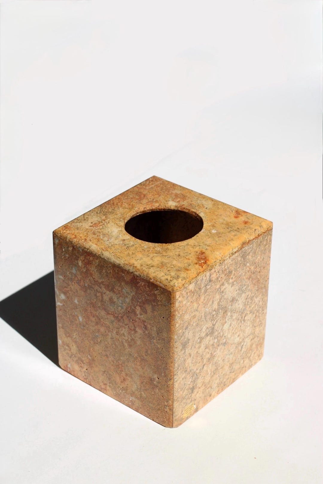Brown Marble Stone Tissue Box Cover - Etsy