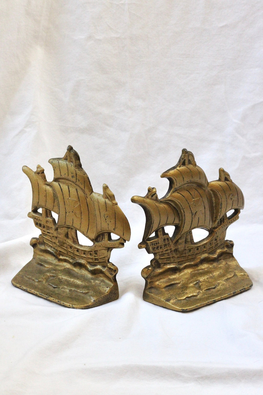 Brass Sailing Pirate Ship Bookends - Etsy
