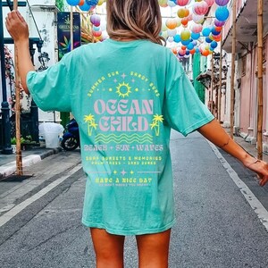 Ocean Child Comfort Colors Tee, Preppy Summer Clothes, Beachy T-shirt ...