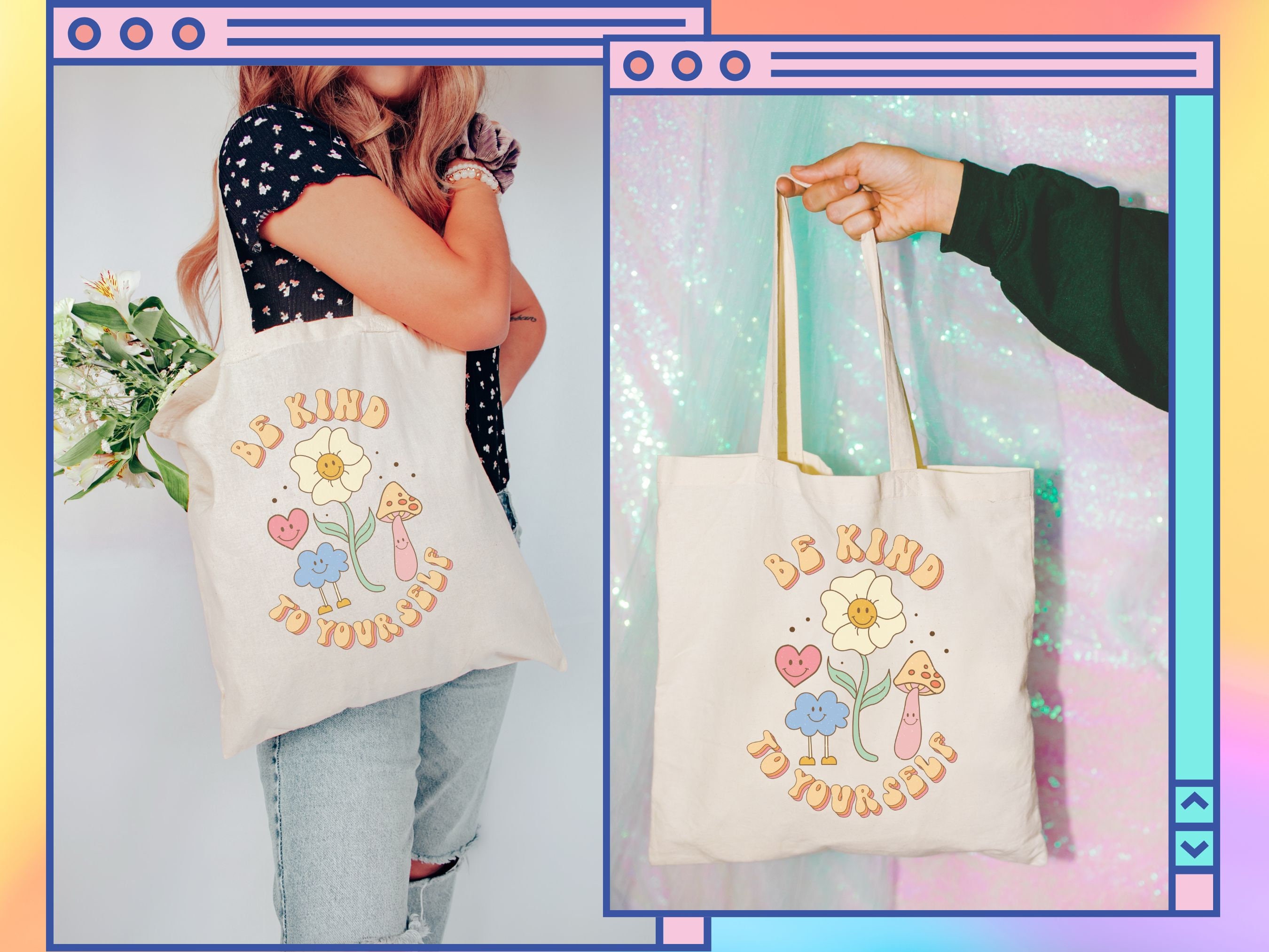 Be Kind to Yourself Tote Bag Preppy Stuff Aesthetic Tote - Etsy