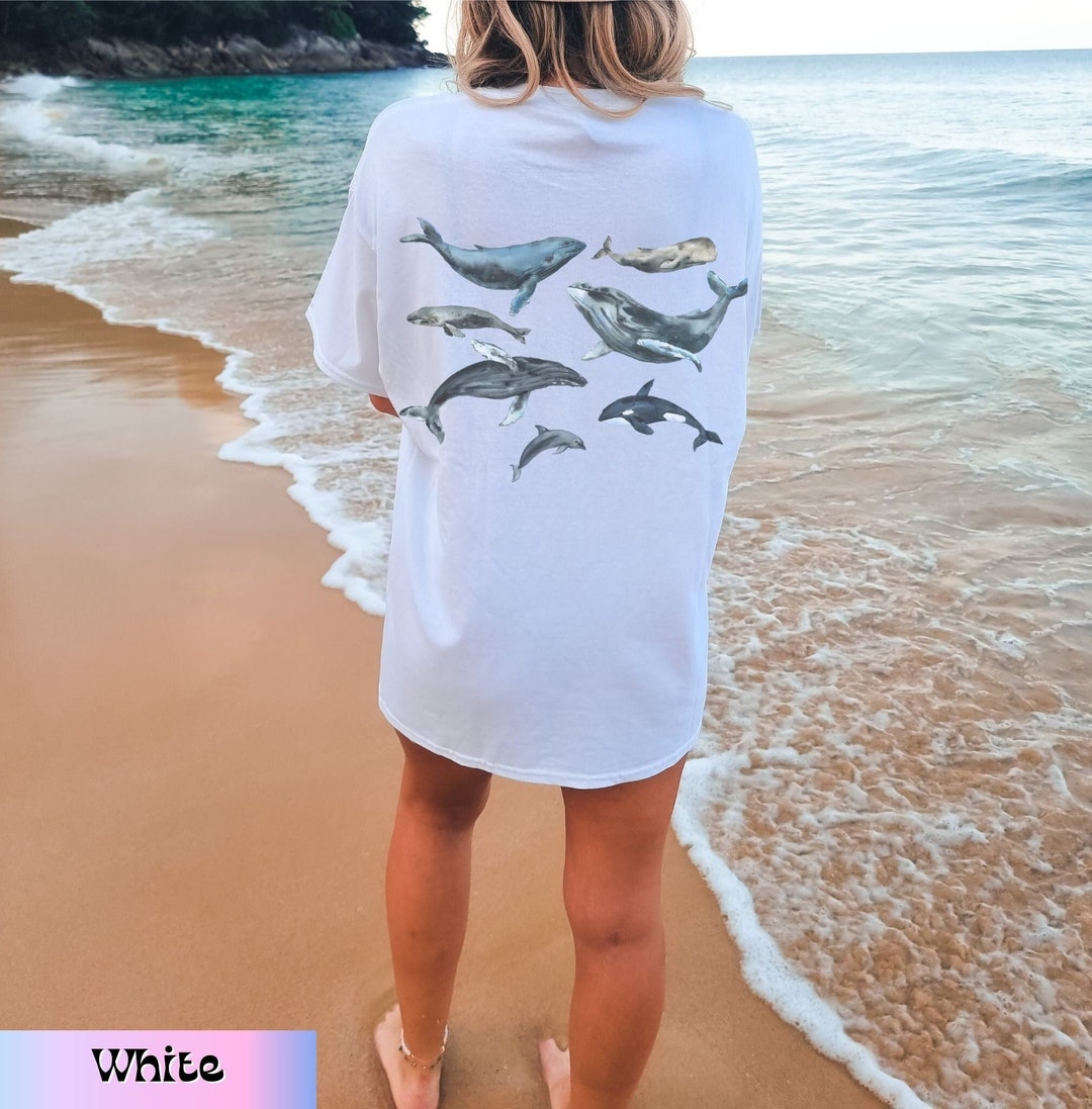 Whales T-shirt, Whale Shirt, Whale T-shirt, Preppy Aesthetic, Coconut ...