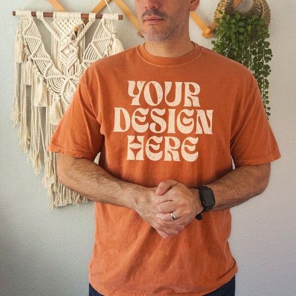 Comfort Colors Burnt Orange Mockup - Etsy