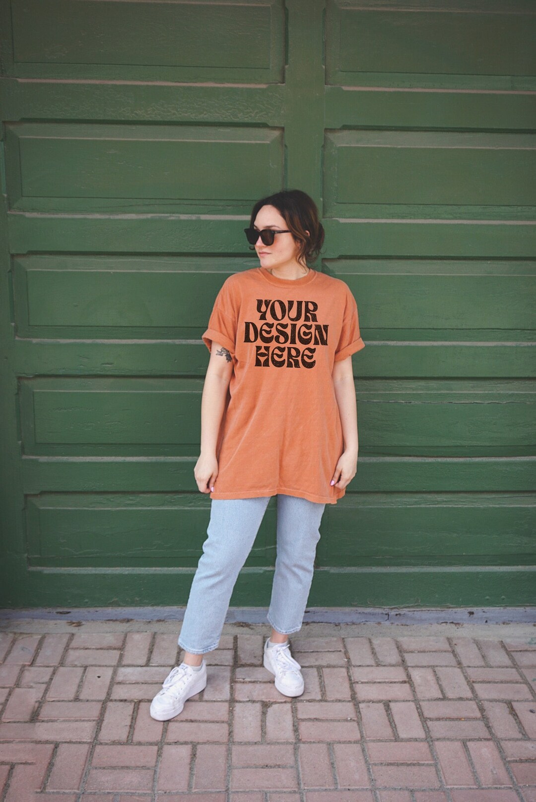 Yam Comfort Colors 1717 Mockup Yam, Burnt Orange Shirt Mock Up, Vintage ...