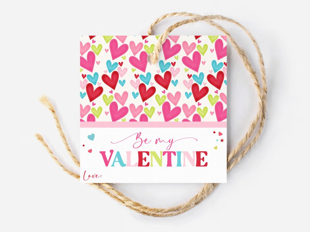 Editable Valentine Gift Tag, Printable Valentine's Day Gift Tags, Kids ...