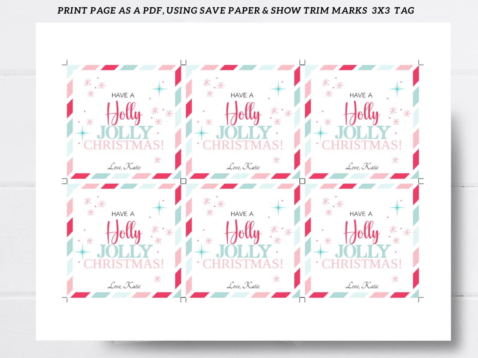 Christmas Favor Tags, Printable Christmas Gift Tags, Holiday Gift Tags ...