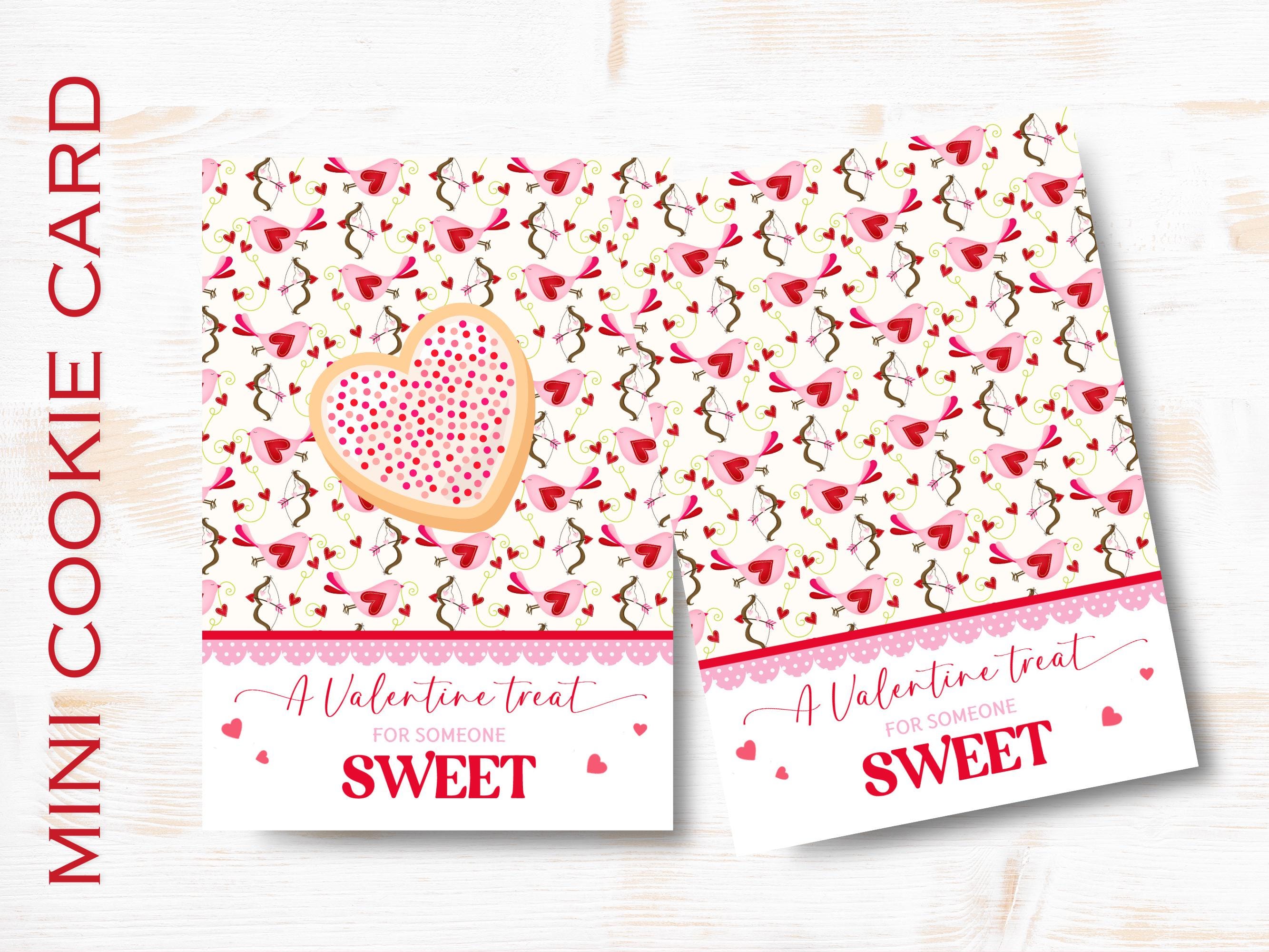 Printable Valentine Cookie Card: School Party Favor (editable Template ...