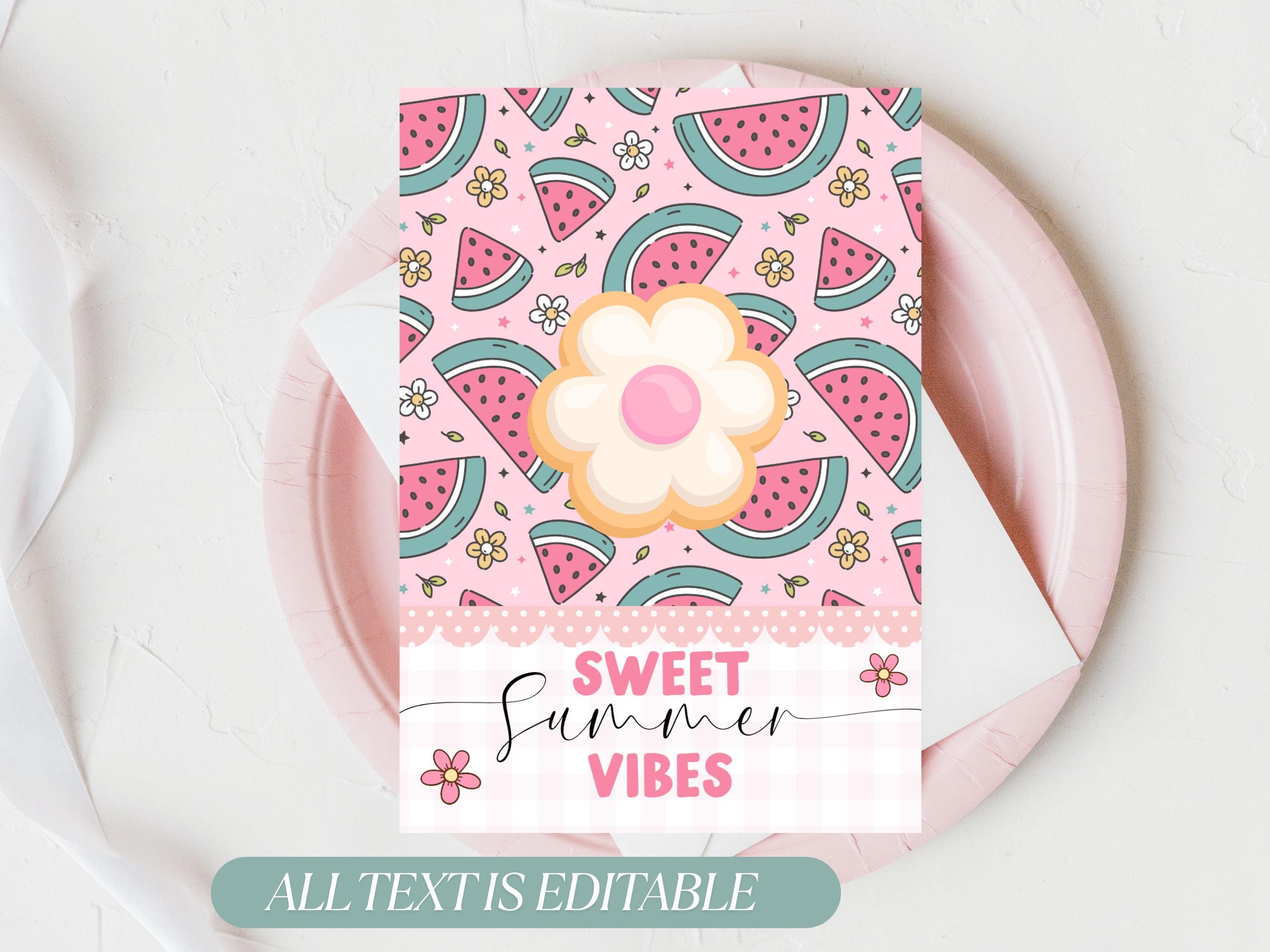 Watermelon Mini Cookie Cards: Sweet Summer Treats (digital Download) - Etsy