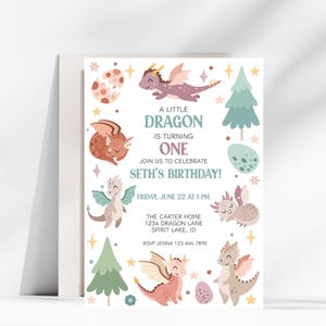 Dragon Birthday Invitation, Calling All Dragons Party, First Birthday ...