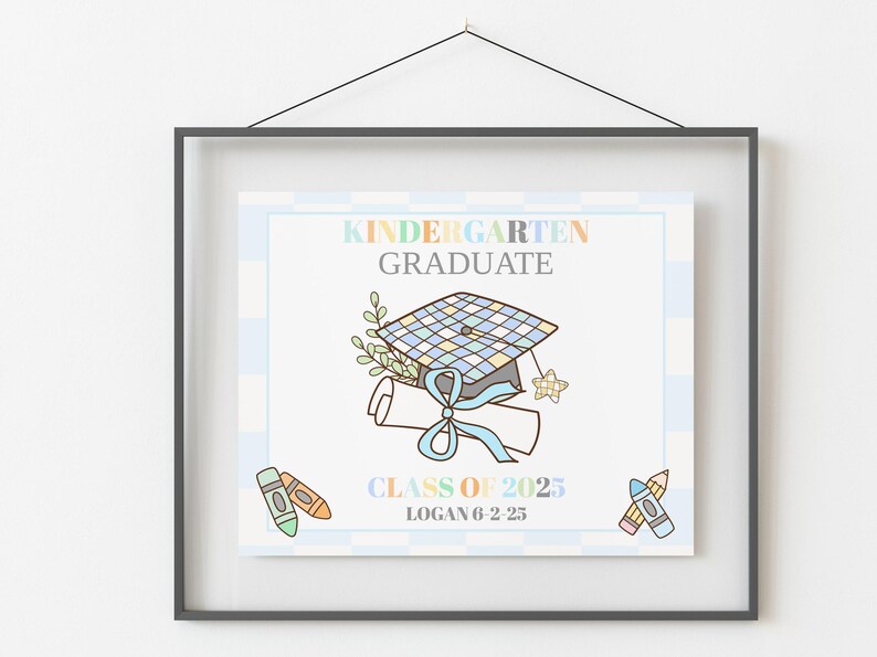 Letrero editable de graduación de kínder, recuerdo del último día de ...