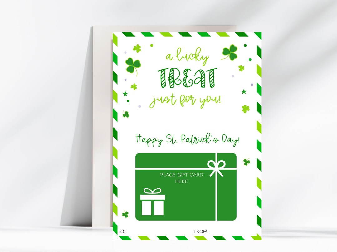 St Patricks Day Gift Card Holder, Teacher Appreciation Gift Card ...
