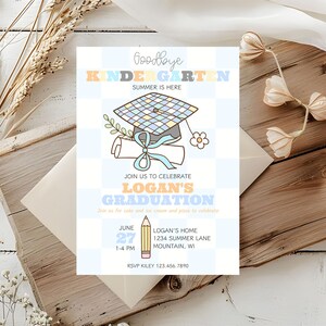 Kindergarten Graduation Invitation: Cap & Diploma (digital Download) - Etsy