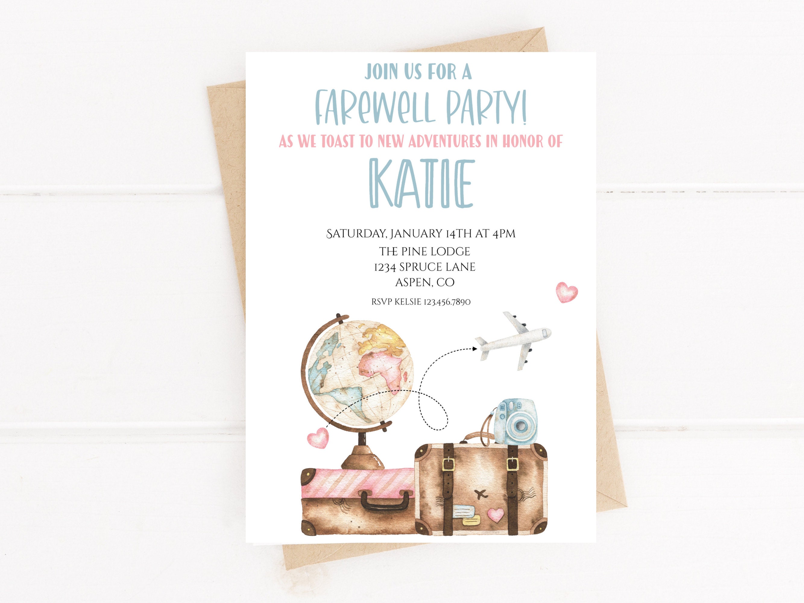 Farewell Party Invitation, Editable Moving Away Invitation, Printable ...