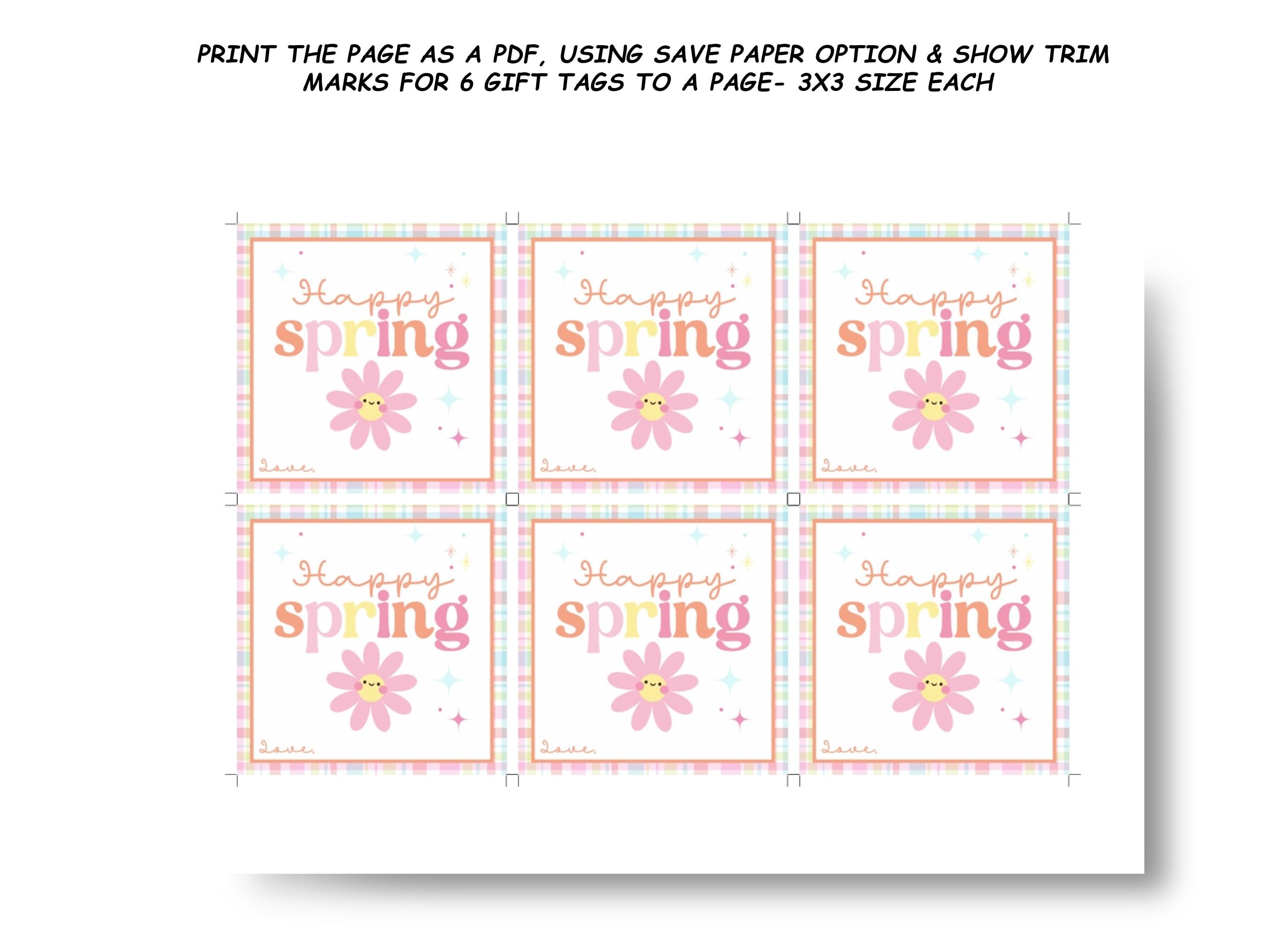 Personalized Spring Gift Tag: Easter Basket Favor (printable) - Etsy
