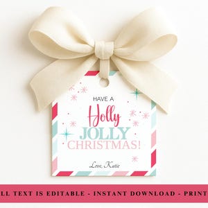 Christmas Favor Tags, Printable Christmas Gift Tags, Holiday Gift Tags ...