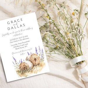 Rustic Farm Wedding Invitation, Editable Outdoor Farm Wedding Invite ...