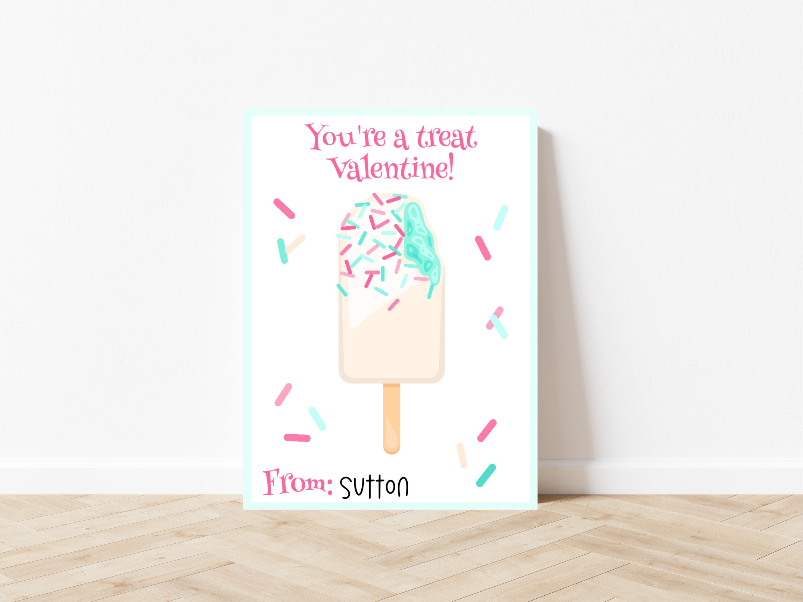 Kids Printable Valentines Day Cards, Editable Cute Cake Pops Valentines ...