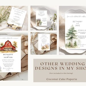 Rustic Farm Wedding Invitation, Editable Outdoor Farm Wedding Invite ...