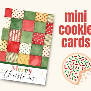 Christmas Mini Cookie Card, Country Christmas Cookie Tag, Holiday ...
