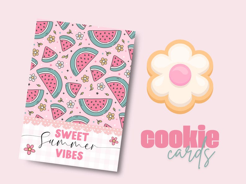 Watermelon Mini Cookie Cards: Sweet Summer Treats (digital Download) - Etsy