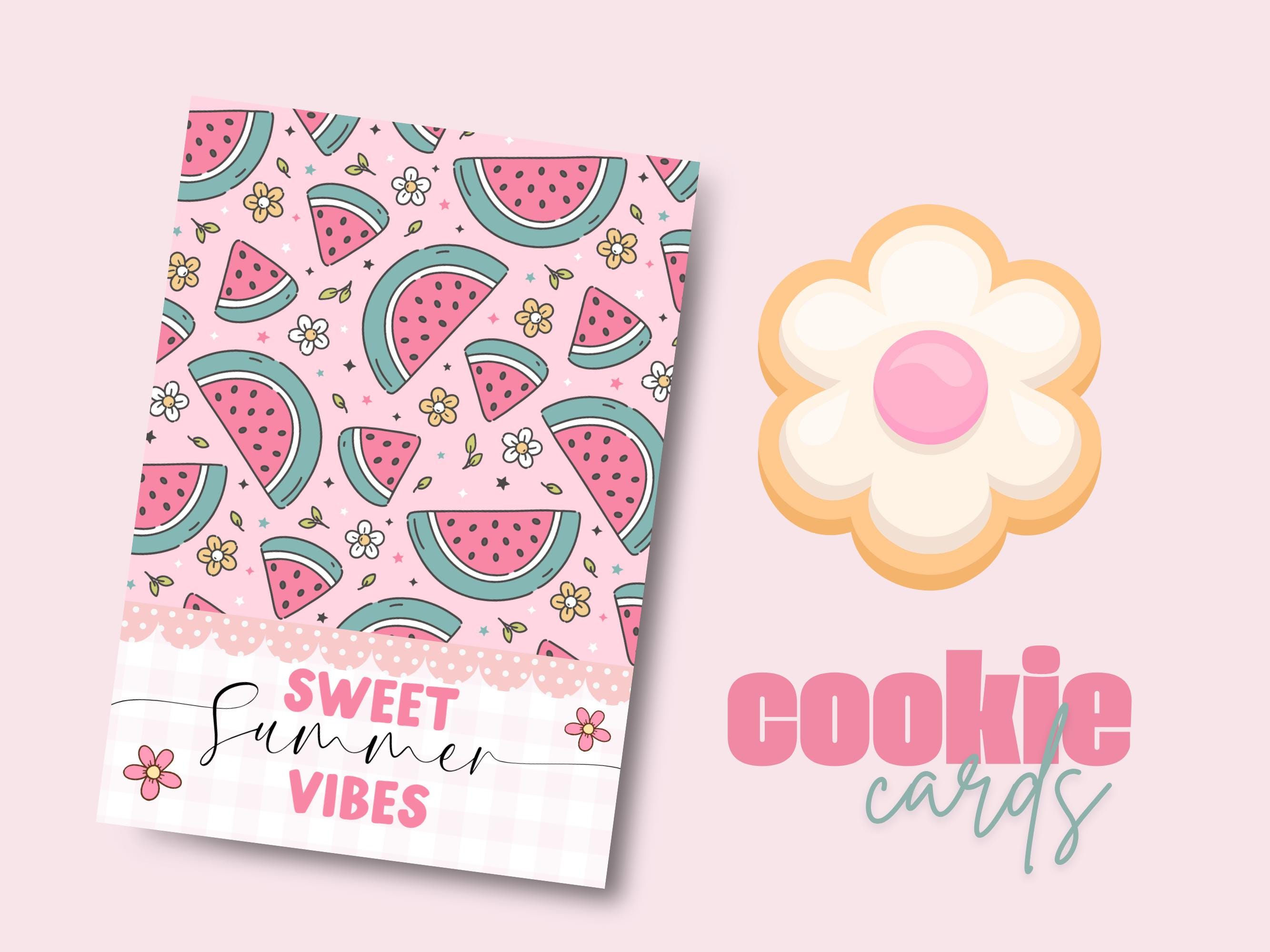 Watermelon Mini Cookie Cards: Sweet Summer Treats (digital Download) - Etsy