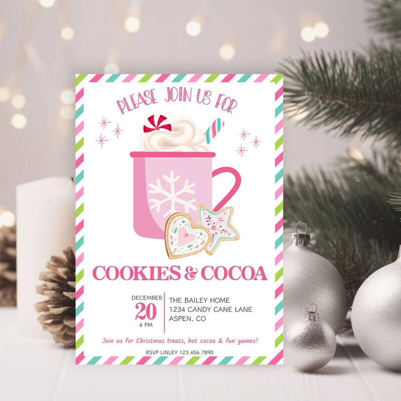 Hot Cocoa Party Invite - Etsy