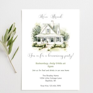 Housewarming Party Invitation, Printable New Home Announcement ...