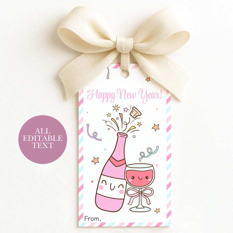 New Years Tags - Etsy