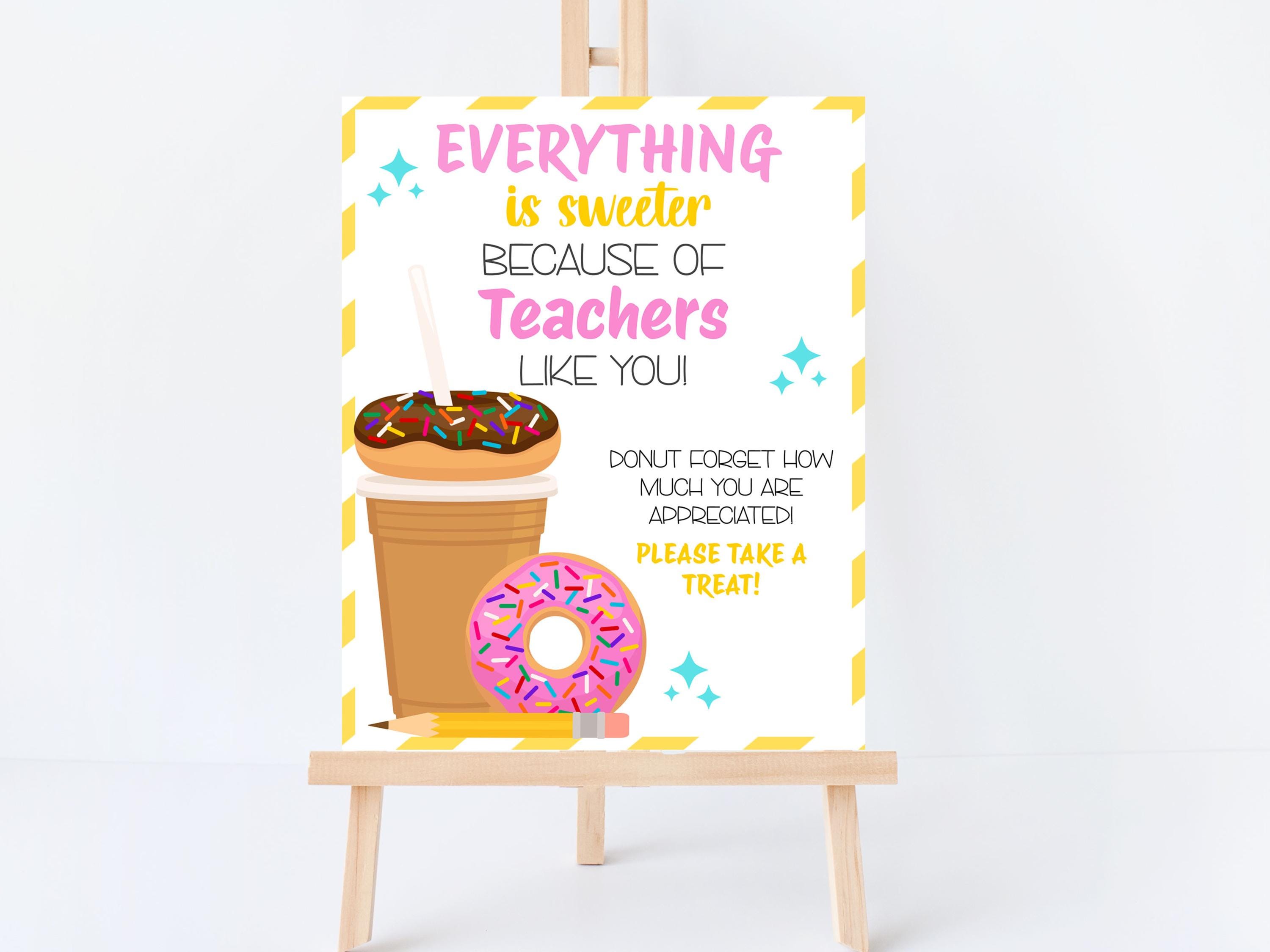 Editable Teacher & Staff Appreciation Sign, Teachers Thank You Signs ...