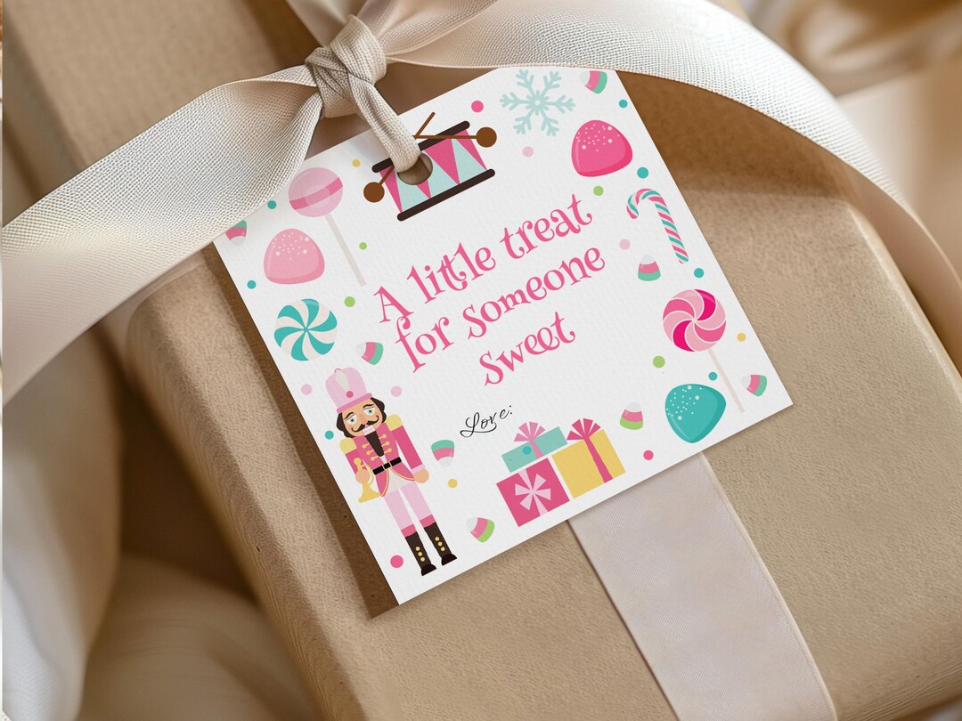 Christmas Sweet Treat Favor Tag, Printable Holiday Gift Tag, Sweet ...