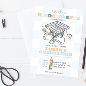 Kindergarten Graduation Invitation: Cap & Diploma (digital Download) - Etsy