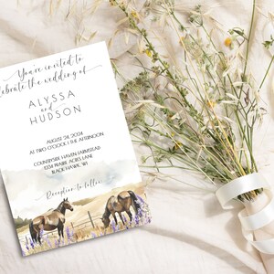 Rustic Country Farm Wedding Invitation Set, Countryside Barn Wedding ...