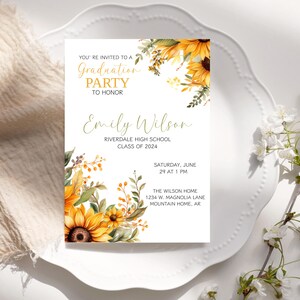 Graduation Party Invitation, Printable 2025 Girl Graduation Invite ...