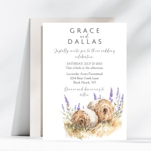 Rustic Farm Wedding Invitation, Editable Outdoor Farm Wedding Invite ...
