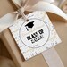 Editable 2025 Graduation Gift Tag, Grad Party Favor Tag Printable, High ...