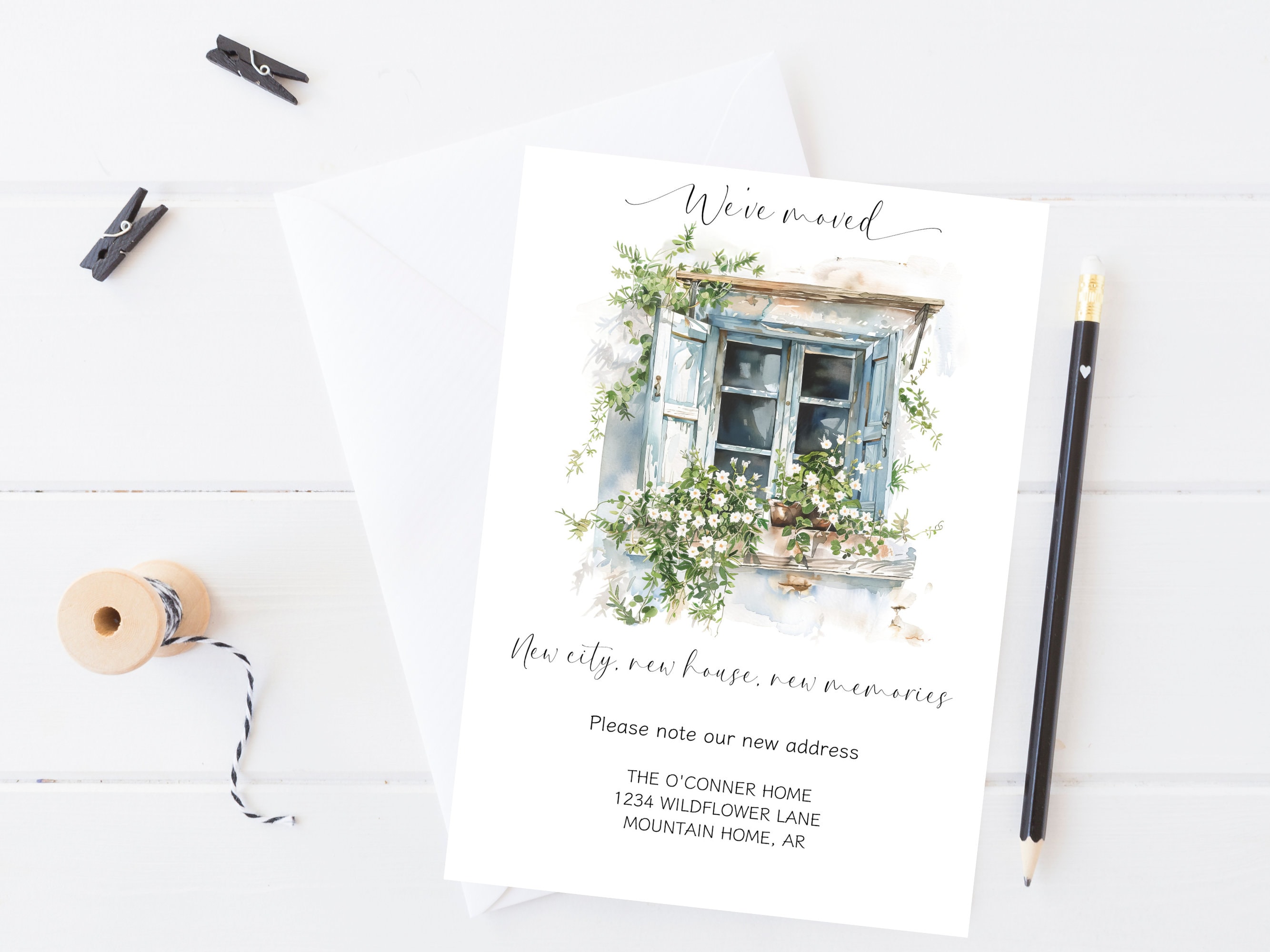 Moving Announcement Card, Printable We've Moved Cards, Editable We Are ...