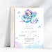 Watercolor Mermaid Birthday Invitation: Purple & Aqua Under the Sea ...