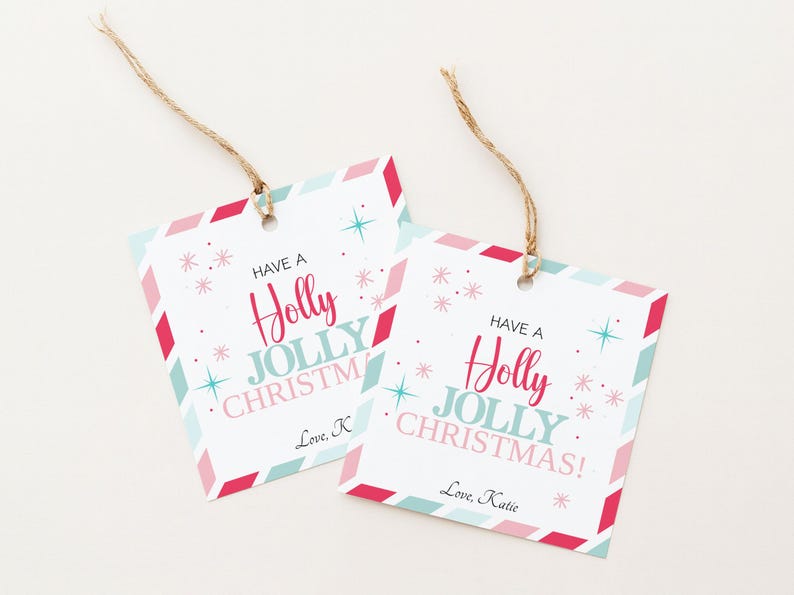 Christmas Favor Tags, Printable Christmas Gift Tags, Holiday Gift Tags ...