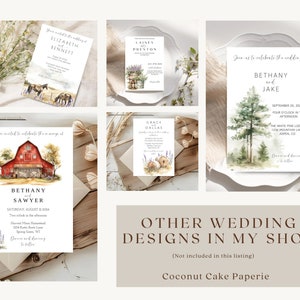 Rustic Farm Wedding Invitation, Farm Wedding Invitation Template ...