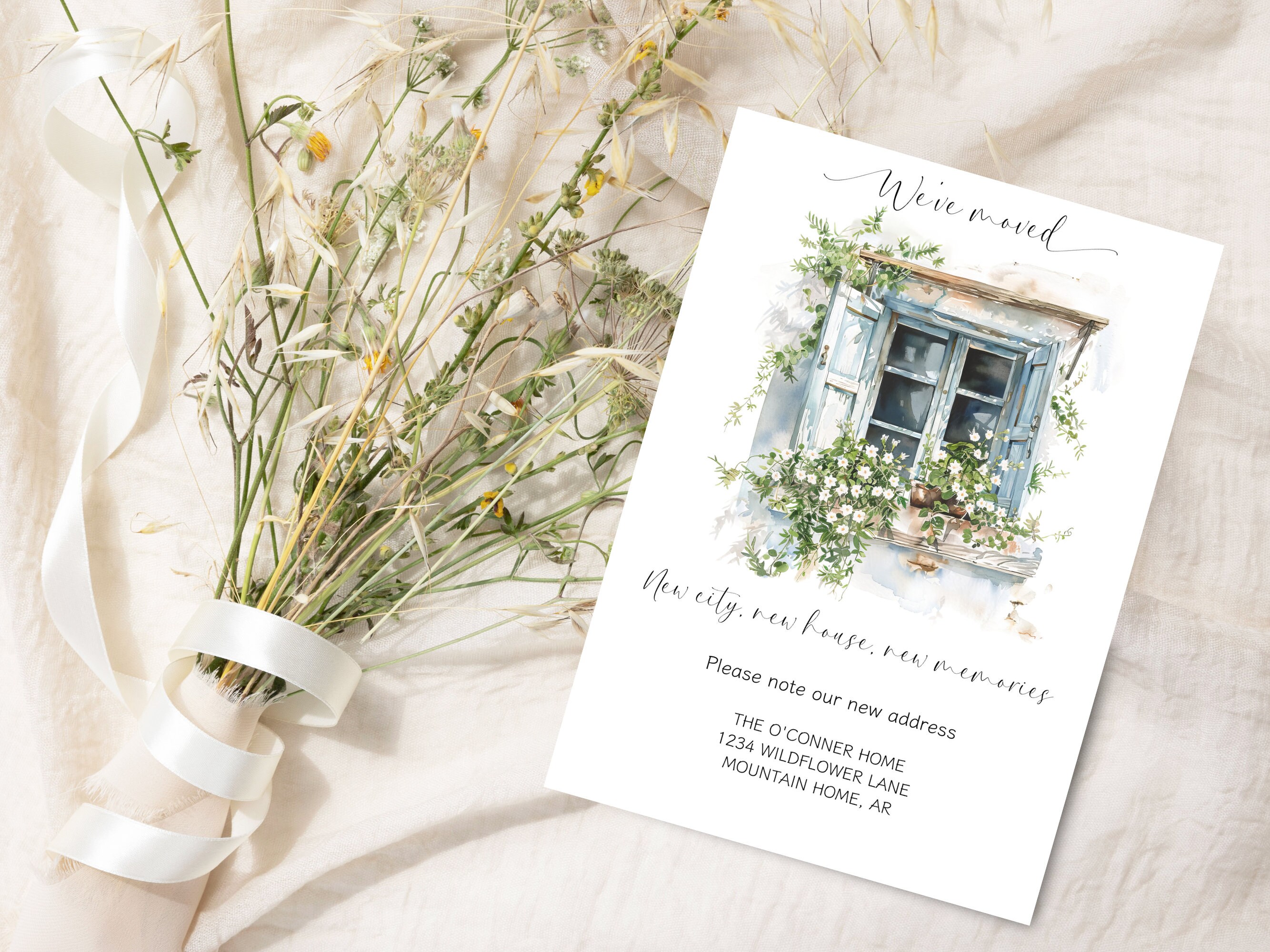 Moving Announcement Card, Printable We've Moved Cards, Editable We Are ...