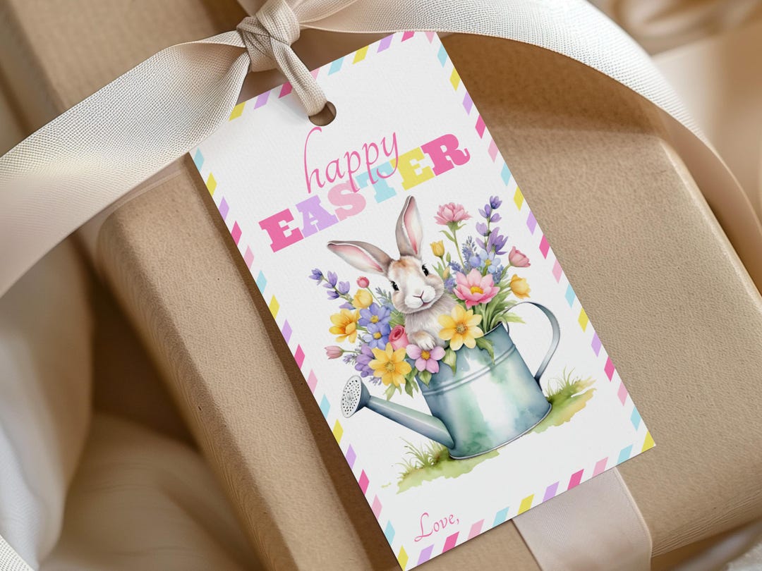 Happy Easter Gift Tag, Easter Gift Tags, Easter Sweet Treat Tag, Easter ...