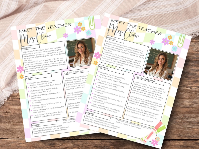 Editable Meet the Teacher Flyer: Back to School Template (digital ...