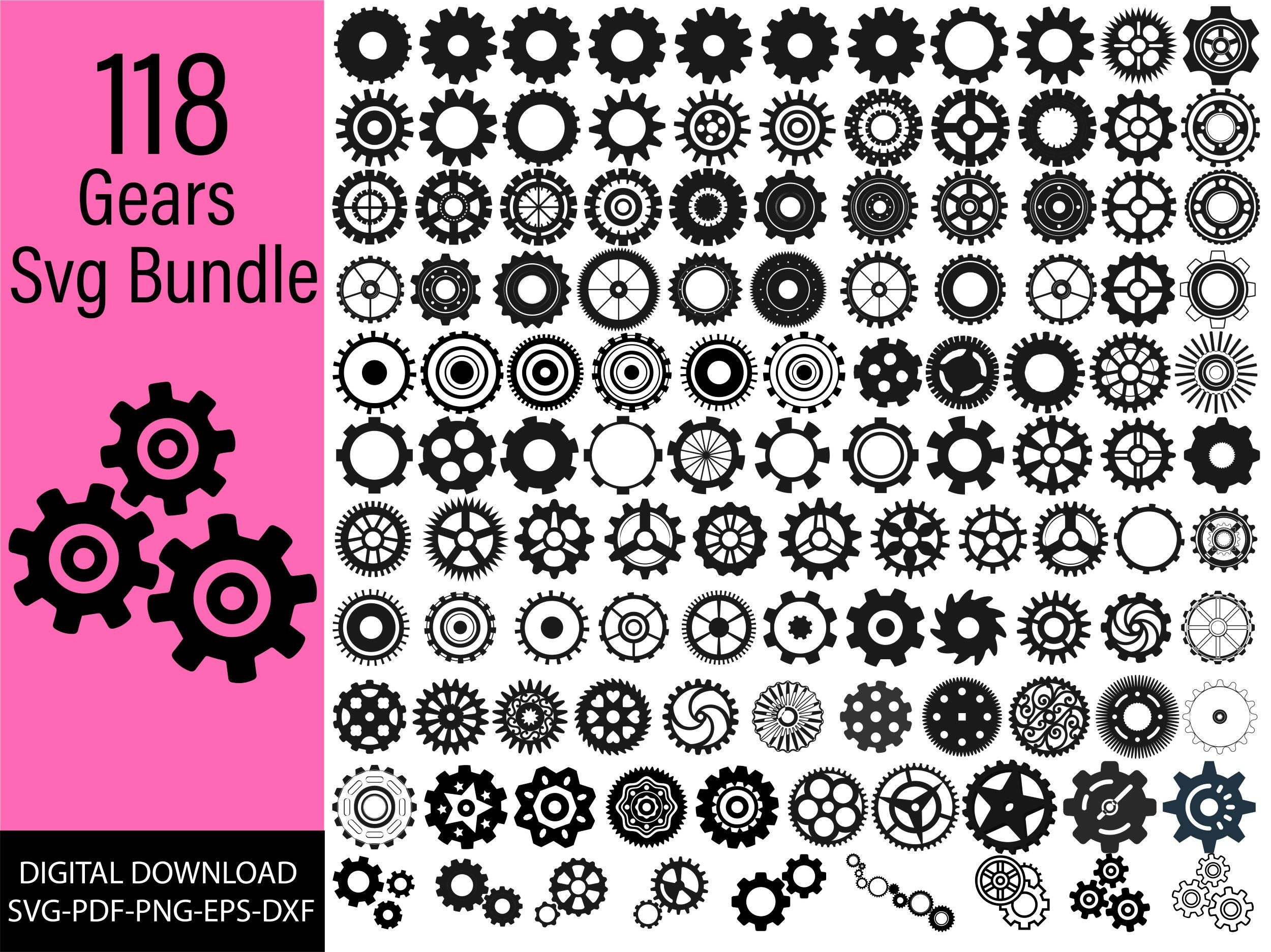 Gears SVG Bundle Gears PNG Bundle Gears Clipart Gears SVG - Etsy Australia