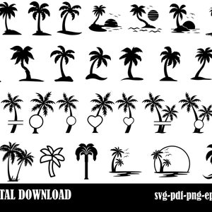 70 Palm Tree Svg, Palm Tree Silhouette, Palm Tree Cut Files, Palm Tree ...