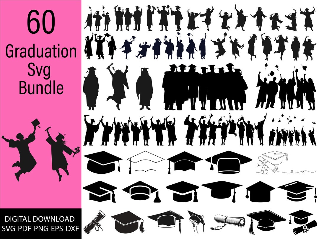 Graduate Silhouette, Graduation Cut File, Graduation SVG Design ...